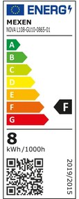 Mexen Nova, LED žárovka GU10, 8W, studená - 6500K, 840 lm - L108-GU10-0865-01