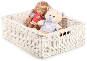 Proutěná zásuvka bělená Fole II. š.36 x hl.30 x v.12(cm)