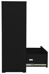 Petromila Kancelářská skříň černá 90 x 46 x 134 cm ocel