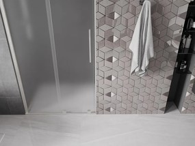Mexen Velar, posuvné sprchové dveře do otvoru 110 cm, 8mm sklo námraza, broušená ocel, 871-110-000-31-97