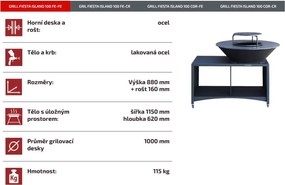 PRO-TERMO Grilovací ohniště FIESTA ISLAND FE-FE 100 - černá