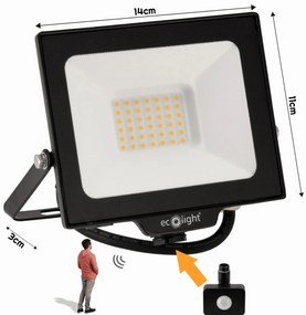 ECOLIGHT LED reflektor 30W 2v1 - neutrální bílá