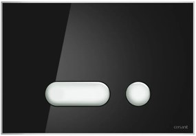 Cersanit Intera splachovací tlačítko pro WC lesklý chrom-černá S97-023