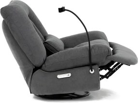 Polohovací křeslo šedé, elektrické TV-7089 GREY2