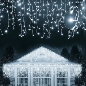 Vánoční světýlka LED záclona FLASH studená bílá 300 LED