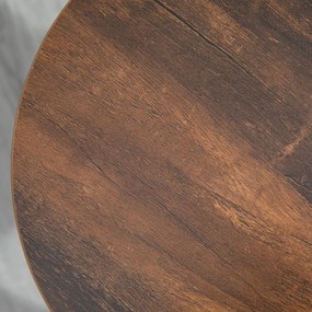 HOMCOM Barová židle sada 2 kuchyňských židlí s podnožkou v industriálním designu, kovový rám, pro jídelnu do 120 kg, 42x42x65 cm, hnědá | Aosom.de