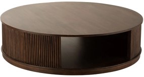 Hnědý masivní mangový konferenční stolek J-line Trana 120 cm