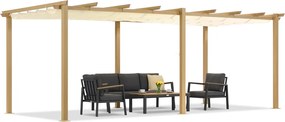 Barbados terasová pergola 3x6 m Garden Point woodlike-béžová