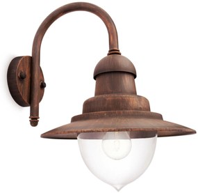 Philips 01652/06/pn venkovní nástěnné svítidlo raindrop 1x60w | e27 | ip44 - bronz