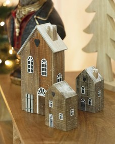 Dekorace Snow House 12cm natural