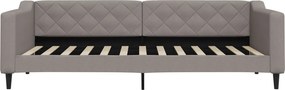 Válenda s matrací taupe 90 x 200 cm textil 3197411