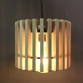 AMADEA Dřevěné závěsné světlo designové válec 2, masivní dřevo, velikost 20 x 16 cm