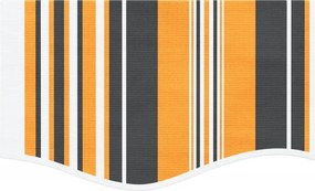 vidaXL Náhradní plachta na markýzu 4,5 x 3,5 m [311950] Barva: oranžová a černá