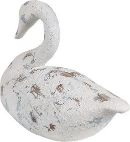 Bílá antik dekorativní figurka Labuť - 32*14*22 cm