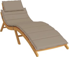 Poduška na lehátko taupe 186x58x4 cm oxfordská látka 314166