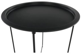 Černý příruční stolek RENDER s odnímatelným tácem