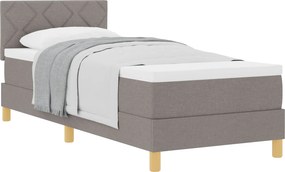 Postel s boxspringem s polštářem Taupe 90 x 190 cm textil 3338962