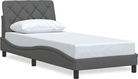 Rám postele bez matrace tmavě šedá 90 x 190 cm textil 3310567