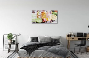 akrylový obraz Sklenice ovocný koktejl ledu 100x50 cm