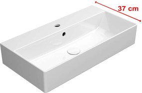 Sapho GSI Kube X - Umyvadlo 70x37 cm, s přepadem, otvor pro baterii, ExtraGlaze, bílá 9455111