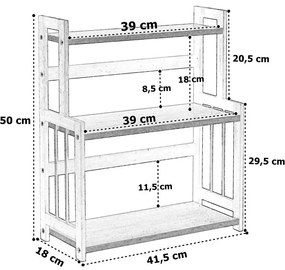 Kuchyňská police CEZAR černá