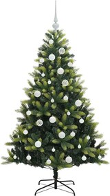 Umělý zavěšený vánoční stromeček 150 LED Zelená 150 cm PVC a PE 3395985