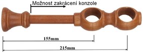 GARNÝŽE-HEBR Garnýž dřevěná třešeň dvojitá 400 cm
