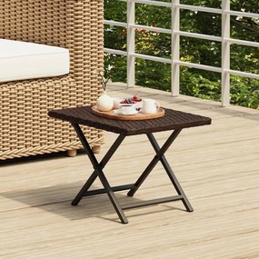 vidaXL Skládací stolek 45 x 35 x 32 cm polyratan [362252] Barva: Černá