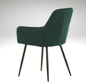 Vikio Jídelní set pro 8 osob 180x90 cm dub noha U zelená židle s područkami VJS168-8Z