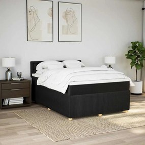 Box spring postel s matrací černá 140 x 190 cm textil 3289767