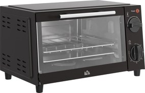 HOMCOM Mini trouba 9L Mini trouba s pečicím plechem, grilovací rošt, 100 °C-230 °C, s nastavitelnou teplotou a dobou pečení, časovač na 60 min, 750 W…