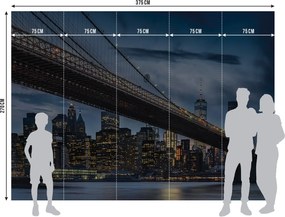 Fototapeta na míru Noční Brooklynský most | Vliesová fototapeta na zed' | DFTNXXL3024