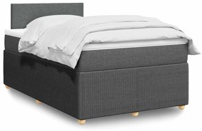 Box spring postel s matrací tmavě šedá 120x190 cm textil 3287389