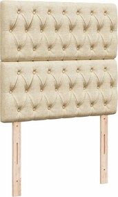 Box spring postel s matrací krémová 90x190 cm textil 3292655