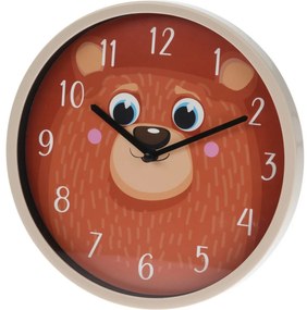 Dětské nástěnné hodiny Medvěd, 22 cm