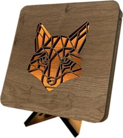 Li-Go "Hlava lišky" lampa 19x19 cm provedení povrchu: dub světlý