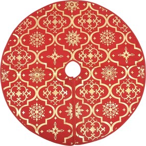 vidaXL Luxusní podložka pod vánoční stromek s punčochou 122 cm [330276] Barva: Červená