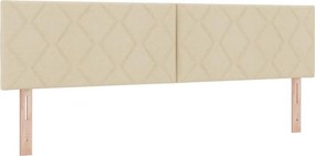 Postel s boxspringem s čelo Krémová 200 x 180 cm textil 3341312