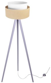 Podlahová lampa JUTA, 1x jutové/bílé textilní stínítko, (výběr ze 6 barev konstrukce)