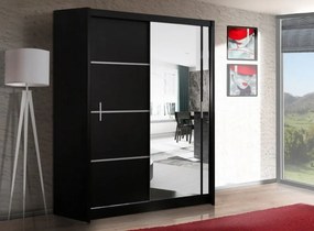 Casarredo - Komfort nábytek Šatní skříň SANDINO/VISTA 150 černá