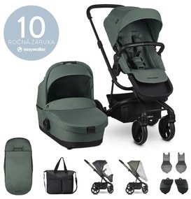 EASYWALKER Set XXL kočárek kombinovaný Harvey3 Forest Green s příslušenstvím