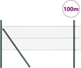 Hexagonální kotvení plotu 100 x 0,5 m Ocel potažená PVC Šedá 3352873