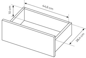 SENSO c | noční stolek  | 53,5 cm | černá