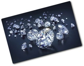 Wallmuralia Kuchyňská deska velká skleněná Diamanty 80x52 cm