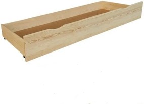 Zvýšený šuplík pod postel z masivu borovice Barva: přírodní barva, Délka: 160 cm