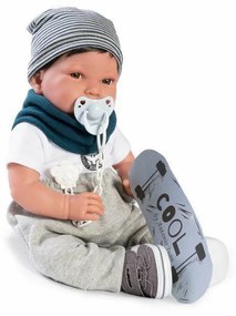 Antonio Juan PIPO HAIR 3323 - realistická panenka miminko s látkovým tělem - 42 cm