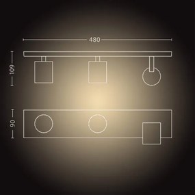 Philips - LED Stmívatelné bodové svítidlo Hue RUNNER 3xGU10/4,2W/230V + DO černá