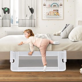 Costway Bed Rail Bezpečnostní zábradlí pro batolata s měkkou pěnou s popruhem