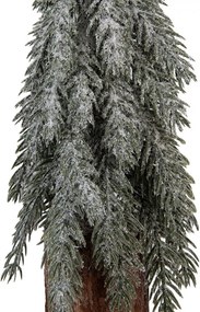 Vánoční dekorace jehličnatý stromek na dřevě - Ø 15*44 cm