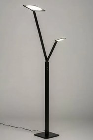 Stojací designová lampa se stmívačem Asymetrico Gene Black Quadra